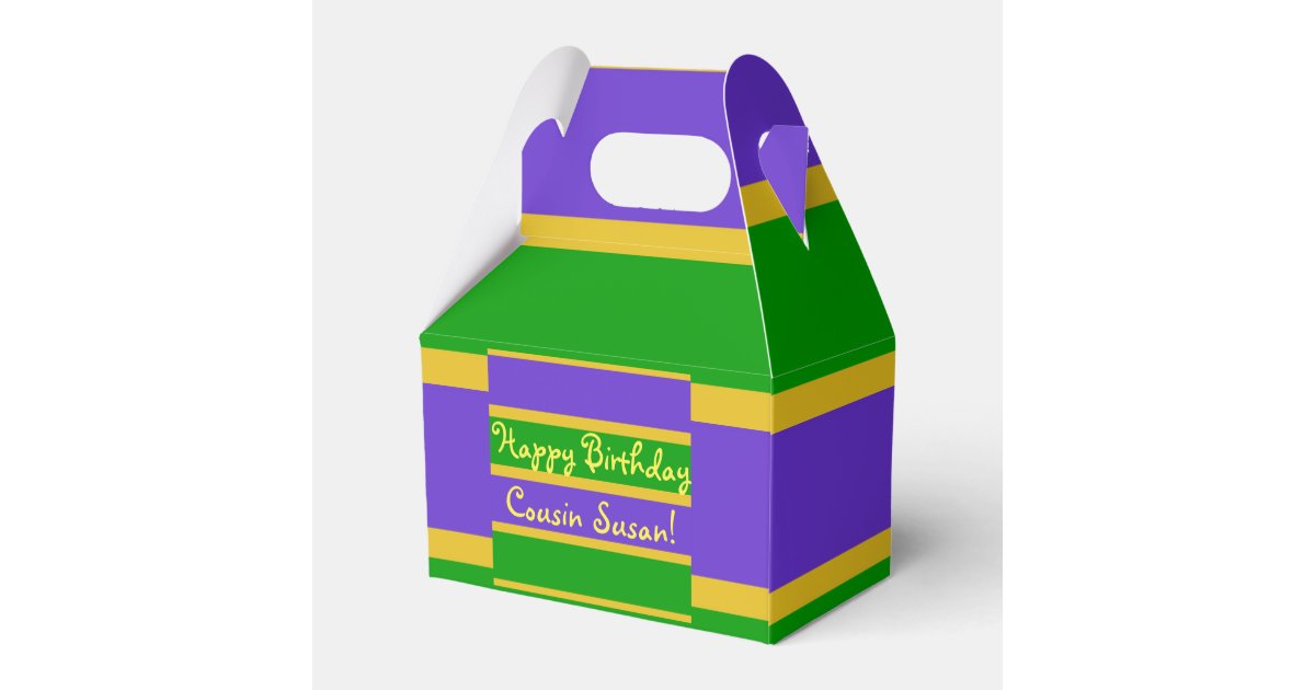 Mardi Gras Stripes Favor Boxes | Zazzle