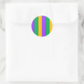 Mardi Gras Stripes Pattern Purple Green Yellow Classic Round Sticker ...