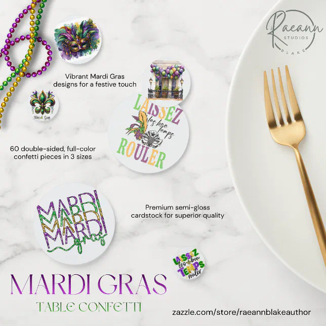 Mardi Gras Table Confetti | Zazzle