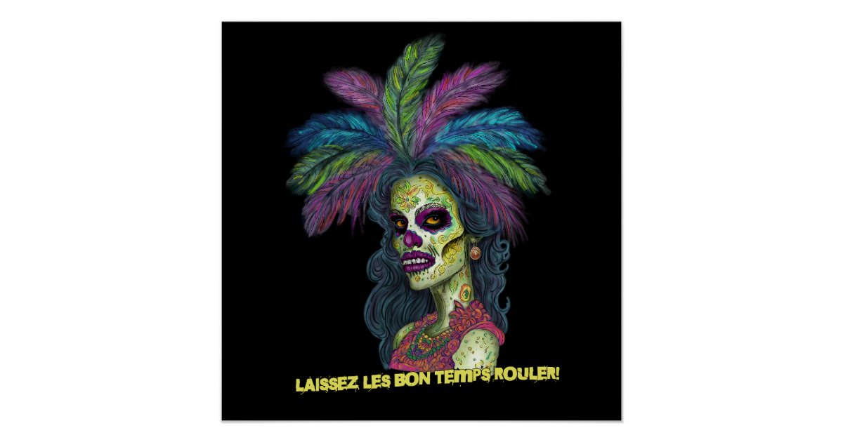 Mardi Gras Zombie Poster | Zazzle