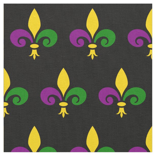Fleur De Lis Pattern Fabric | Zazzle