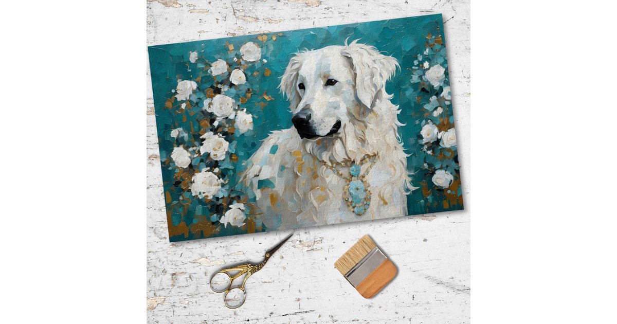 Maremma Livestock Guardian Decoupage Tissue Paper | Zazzle