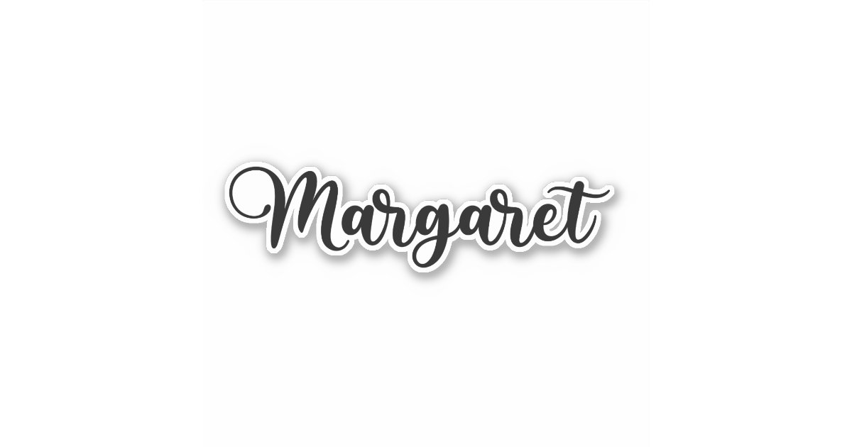 Margaret Name - Handwritten Calligraphy Sticker | Zazzle