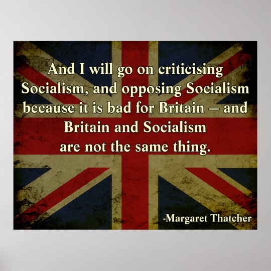 Margaret Thatcher Anti-Socialism Poster | Zazzle.com