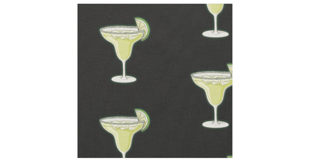 Margarita Cocktail Pattern Fabric | Zazzle