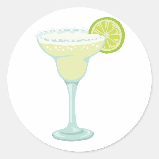 Margarita Drink Classic Round Sticker | Zazzle.com