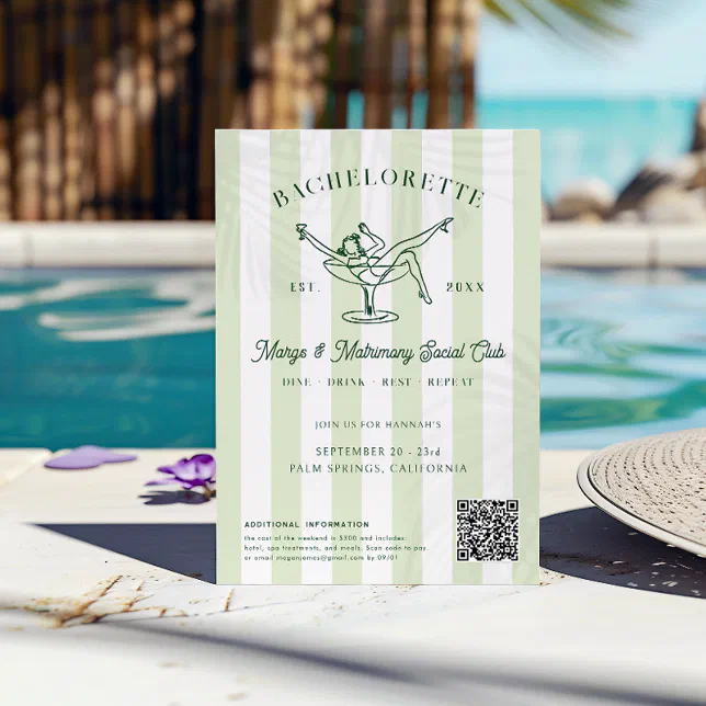 Margarita Social Club | Bachelorette Weekend Invitation | Zazzle