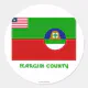 Margibi County Flag with Name Classic Round Sticker | Zazzle