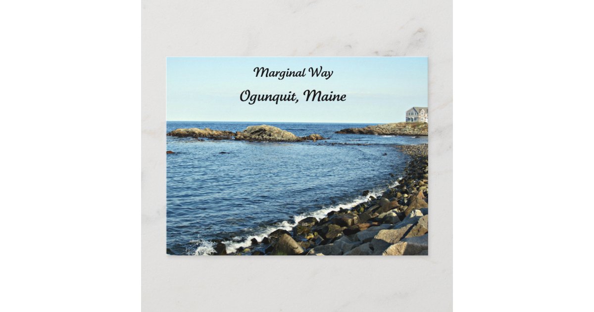 Marginal Way, Ogunquit, Maine Postcard | Zazzle