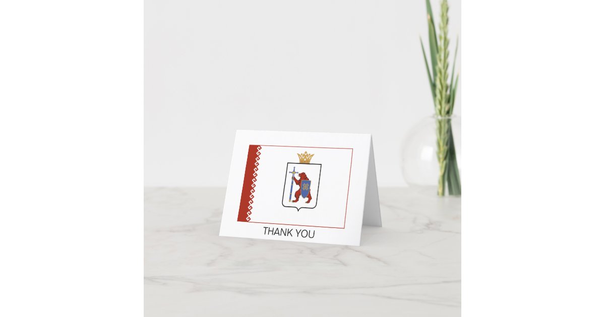 Mari El Flag Thank You Card | Zazzle