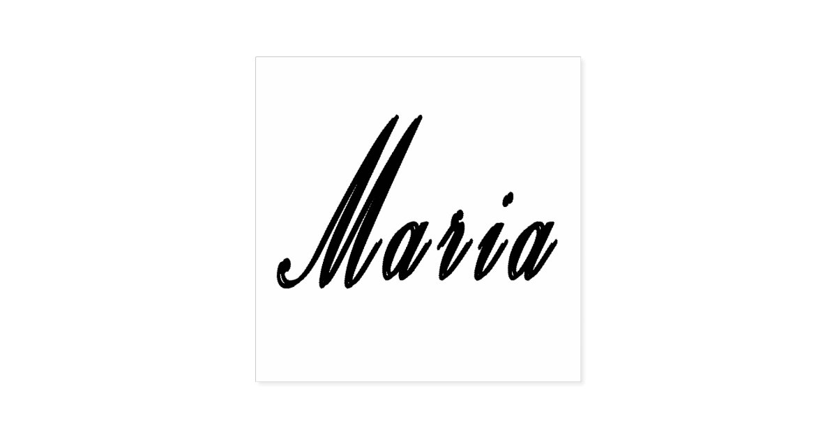 Maria, Girls Name Logo On A Self-inking Stamp | Zazzle