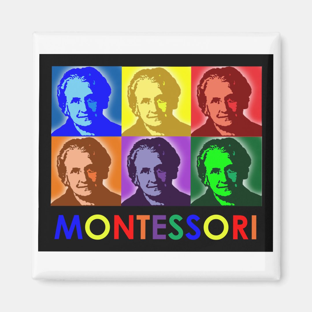 Maria Montessori Pop-Art Magnet | Zazzle