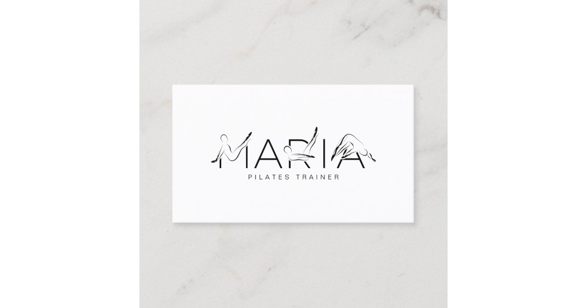 MARIA Name Pilates Instructor Business Card | Zazzle