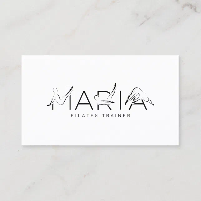 MARIA Name Pilates Instructor Business Card | Zazzle