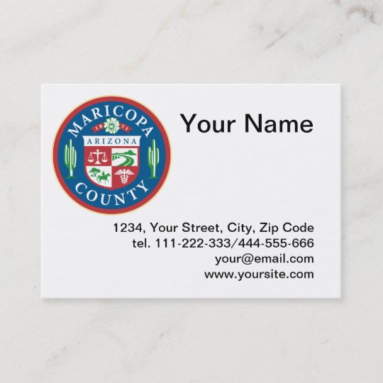 Maricopa County seal Business Card | Zazzle.com