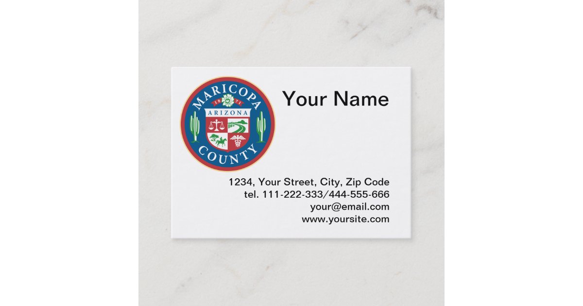 Maricopa County seal Business Card | Zazzle
