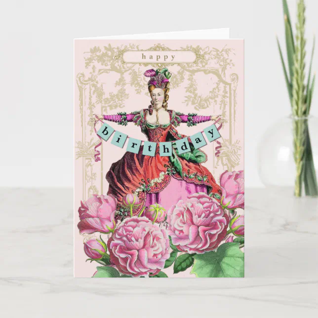 Marie Antoinette Birthday Card | Zazzle