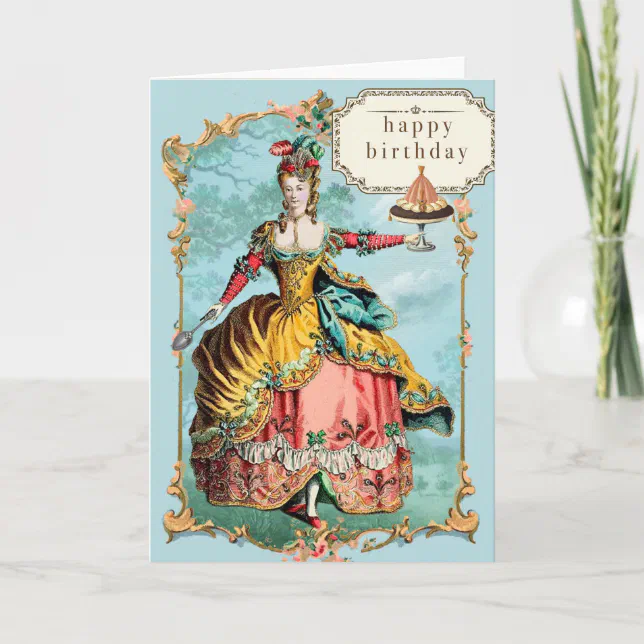 Marie Antoinette Birthday Card | Zazzle