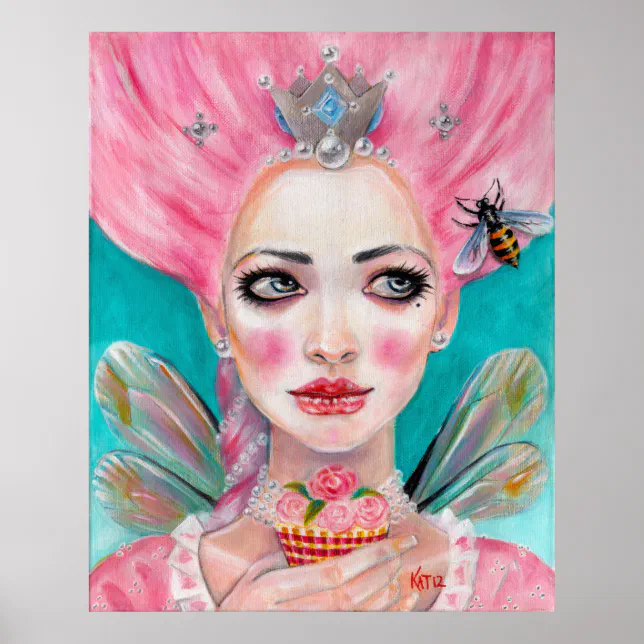 Marie Antoinette Cupcake Faerie - Queen Bee poster | Zazzle