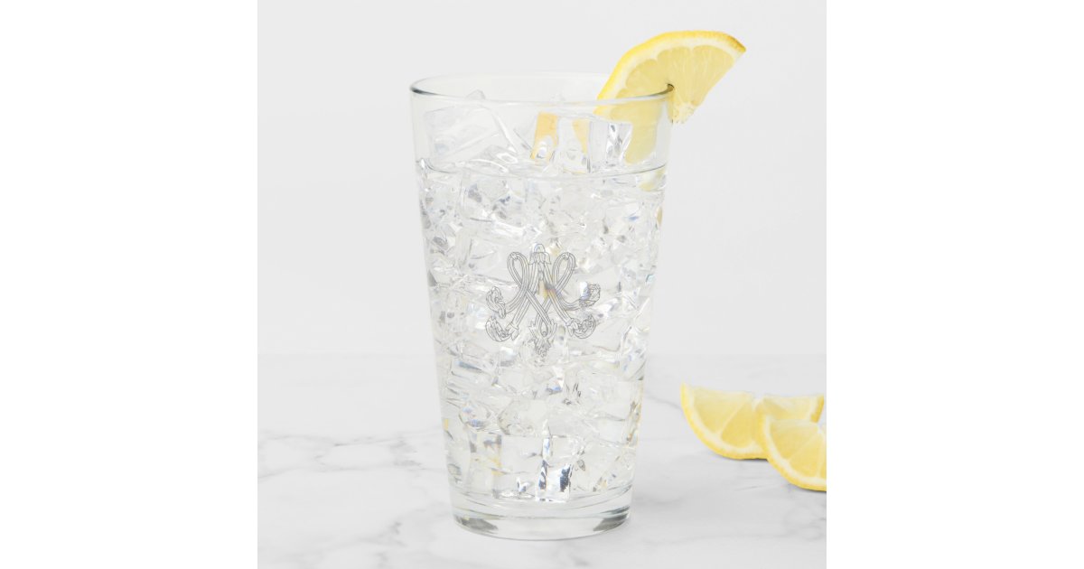 Marie Antoinette - Monogram - Royal Monogram Glass | Zazzle