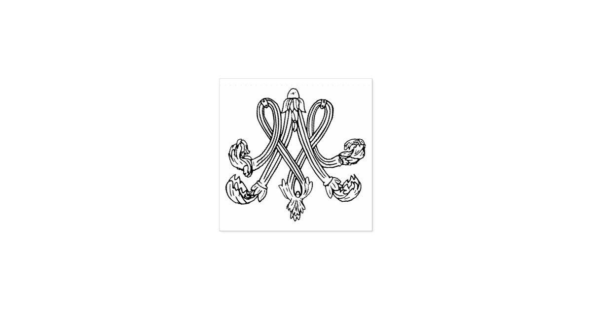 Marie Antoinette - Monogram - Royal Monogram Rubber Stamp | Zazzle