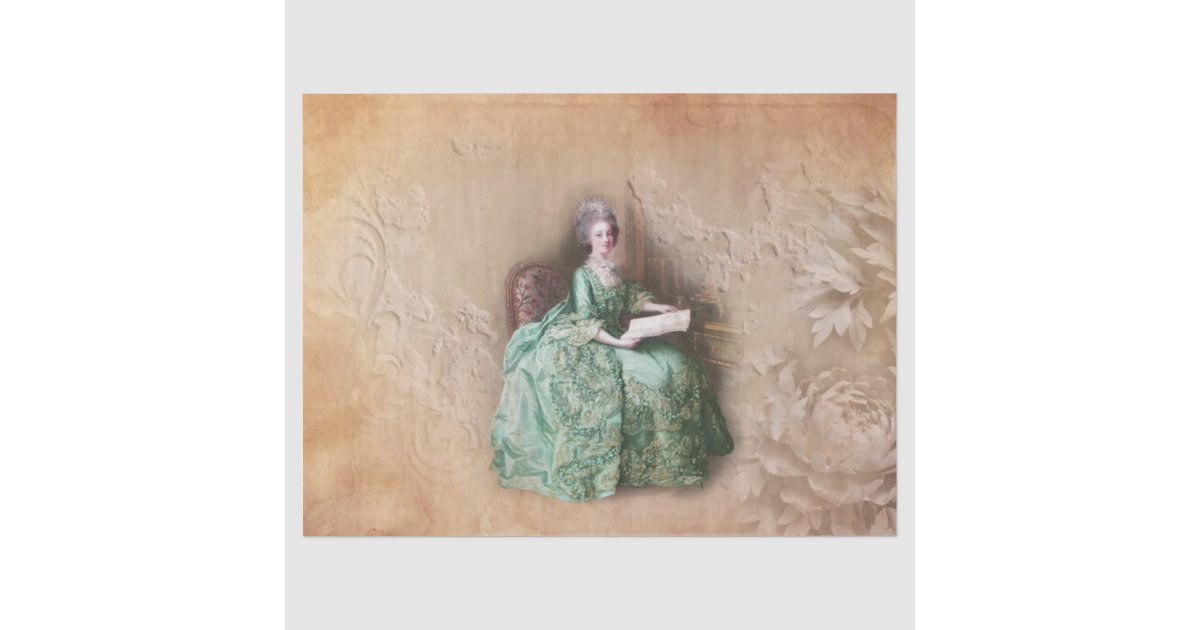 Marie Antoinette Reading Tissue Paper | Zazzle
