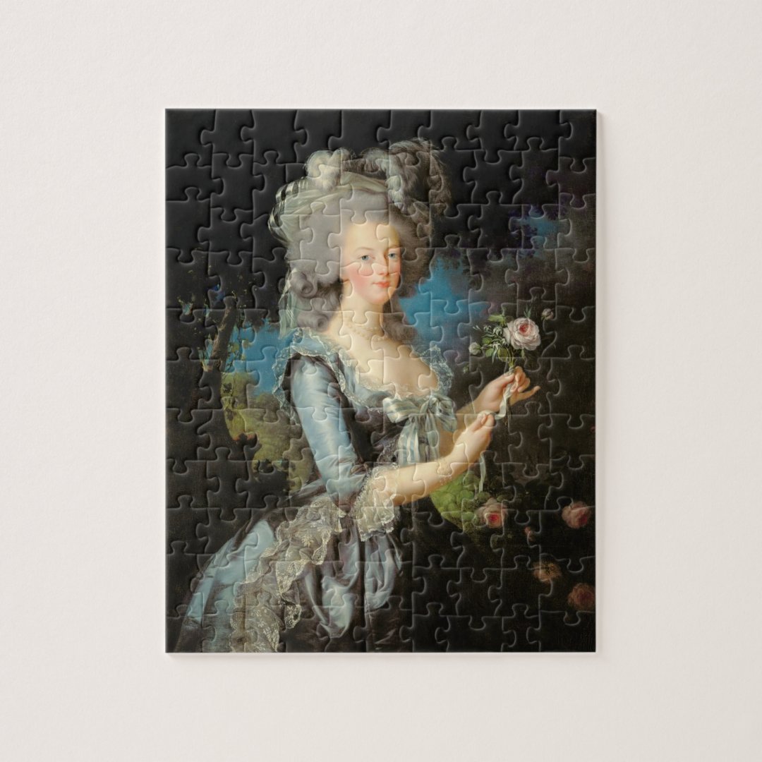 Marie Antoinette with a Rose, 1783 Jigsaw Puzzle | Zazzle
