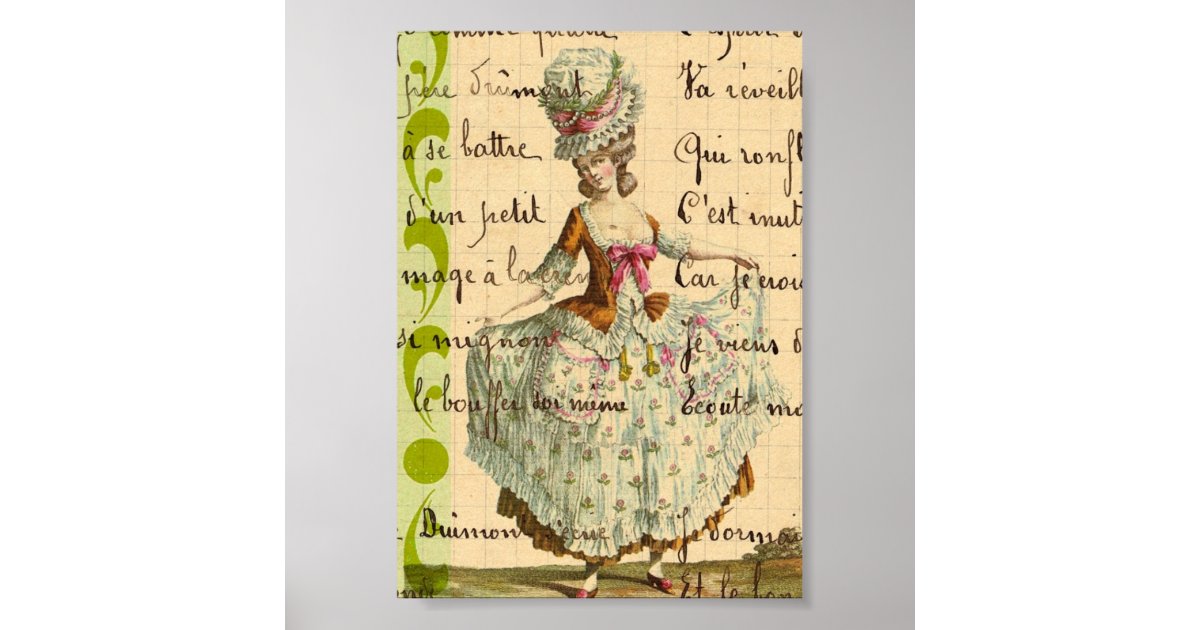 Marie, Vintage Lady Digital Art Poster | Zazzle