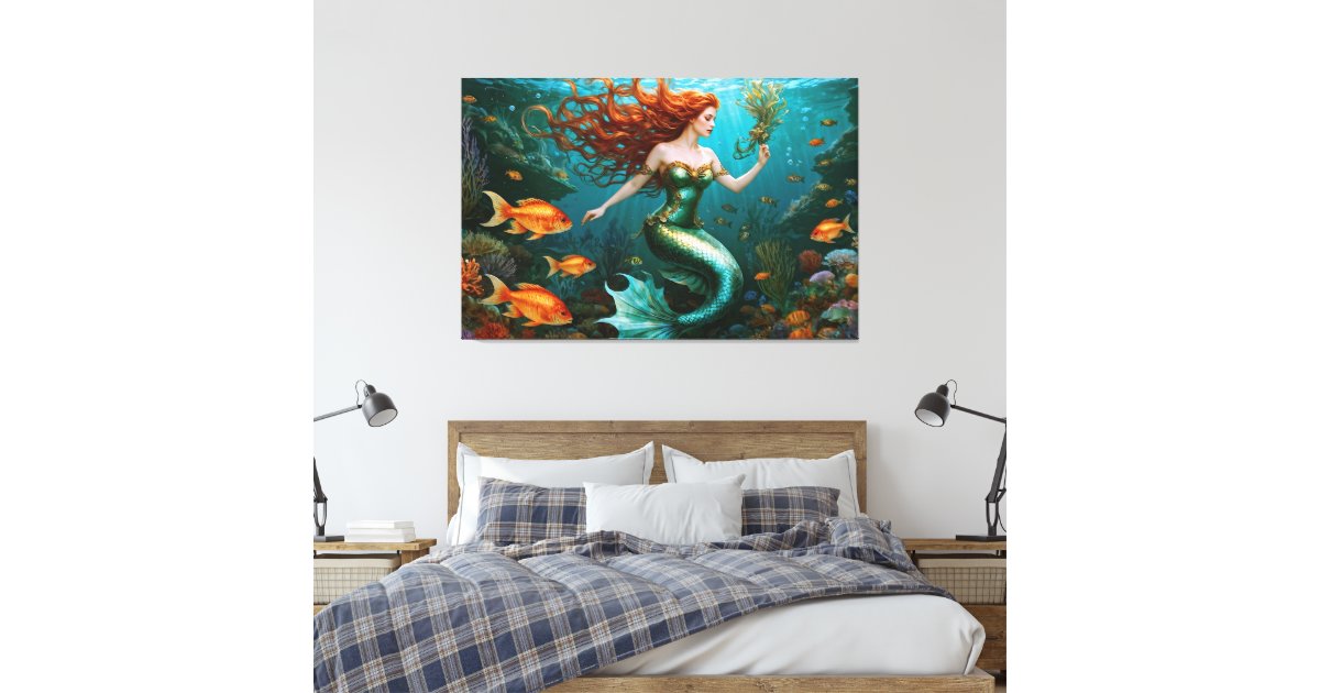 “Marielle” – Beautiful Dancing Mermaid Canvas Print | Zazzle