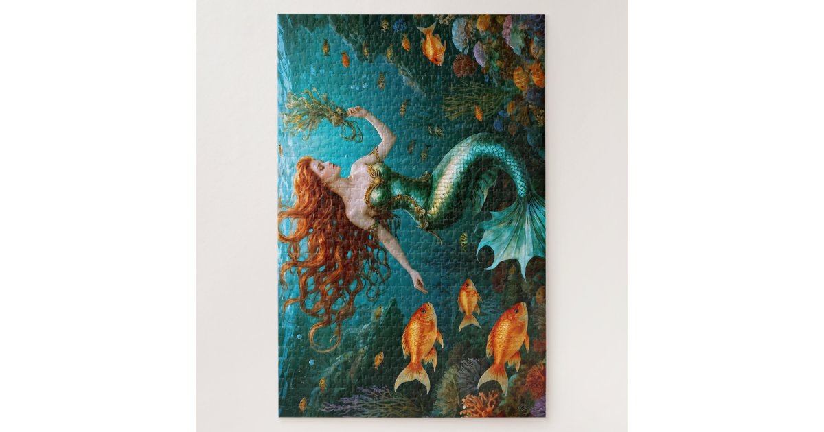 “Marielle” – Beautiful Dancing Mermaid Jigsaw Puzzle | Zazzle