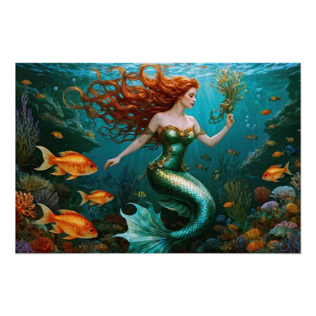 “Marielle” – Beautiful Dancing Mermaid Poster | Zazzle