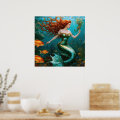 “Marielle” V2 – Beautiful Dancing Mermaid Poster | Zazzle