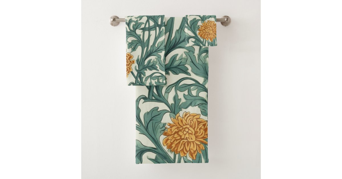 Marigold Flower Bath Towel Set | Zazzle