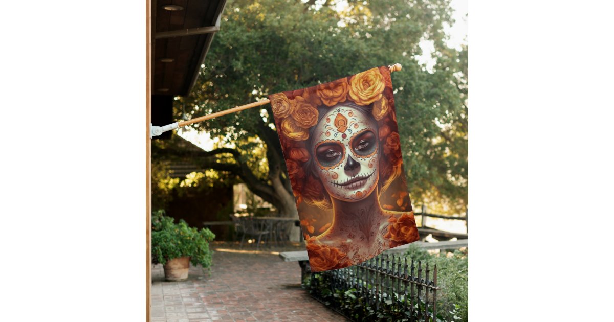 Marigold Spirit House Flag | Zazzle