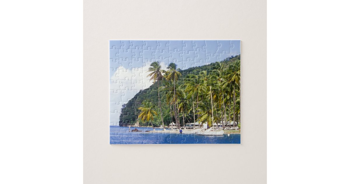 Marigot Bay, St. Lucia, Caribbean Jigsaw Puzzle | Zazzle