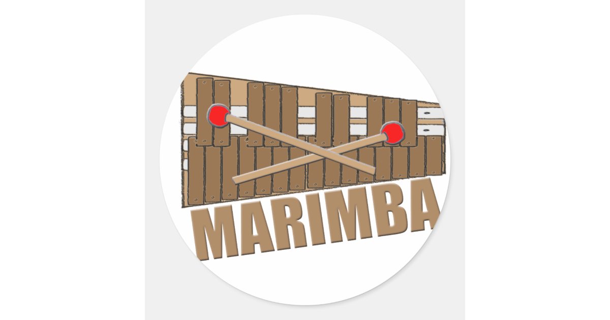 Marimba Classic Round Sticker | Zazzle