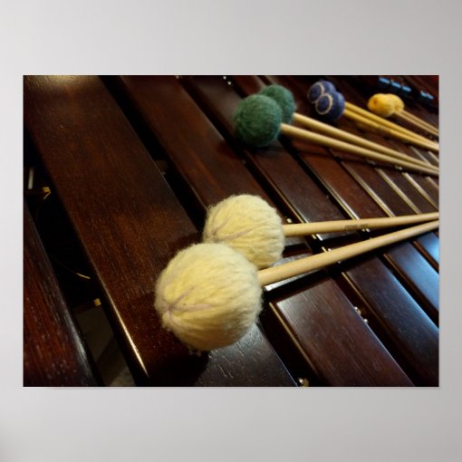 Marimba Mallets on Marimba Poster | Zazzle