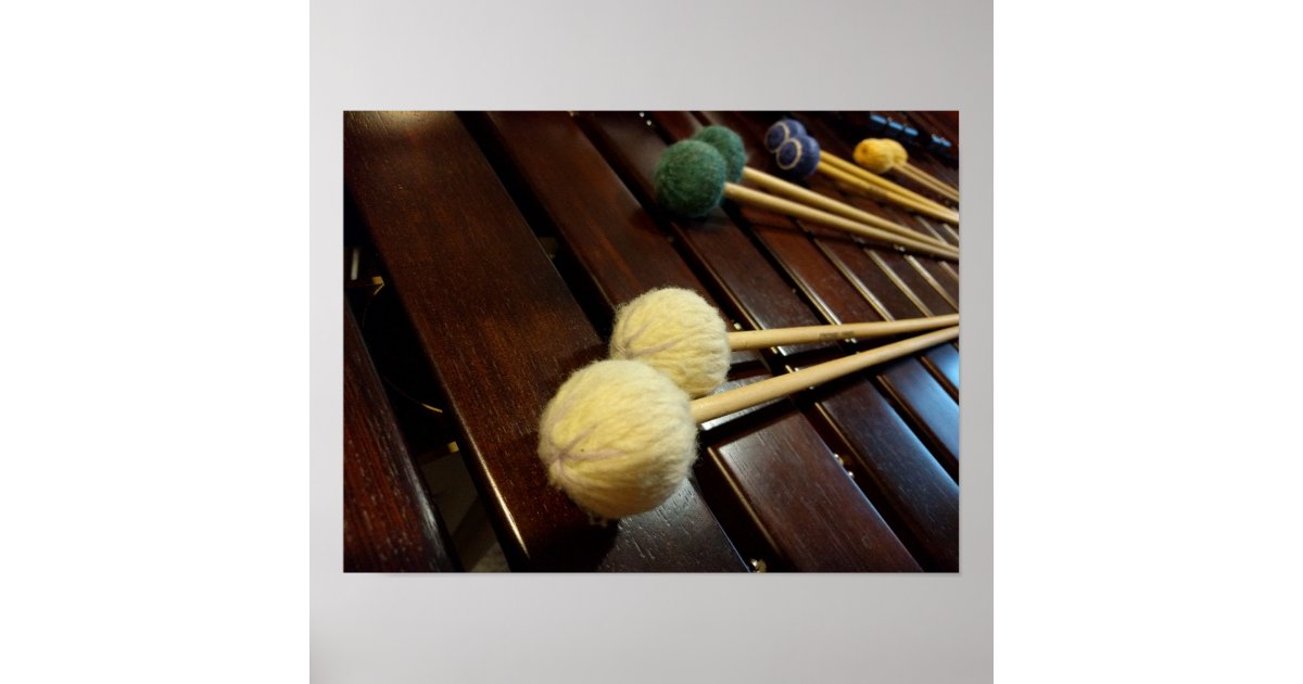 Marimba Mallets on Marimba Poster | Zazzle