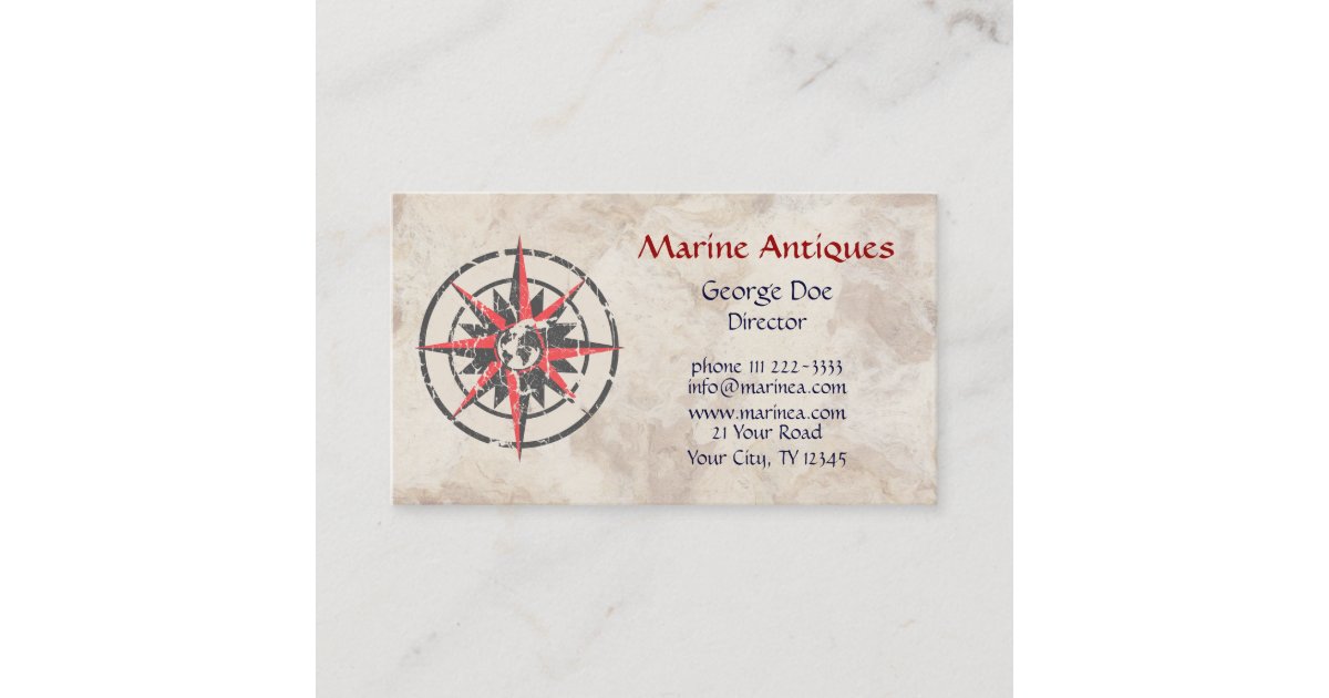 Marine Antiques Business Card | Zazzle