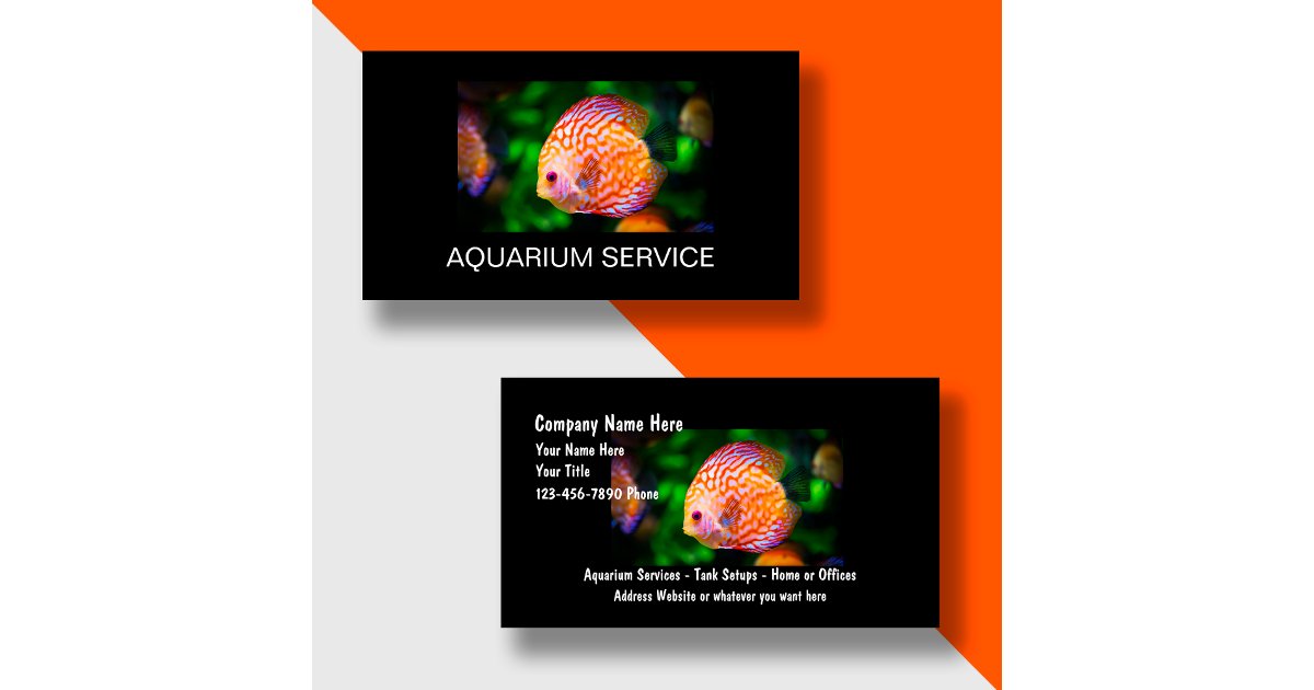 Marine Aquarium Discus Fish Theme Business Cards | Zazzle
