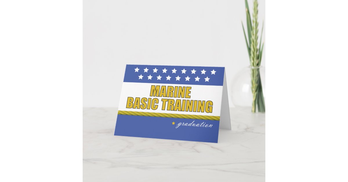 Marine Basic Training Graduation Congratulations Card | Zazzle