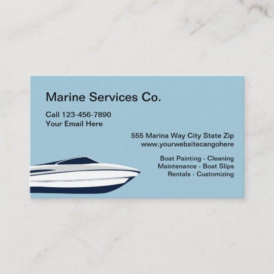 Marine Boat Services Business Card | Zazzle.com
