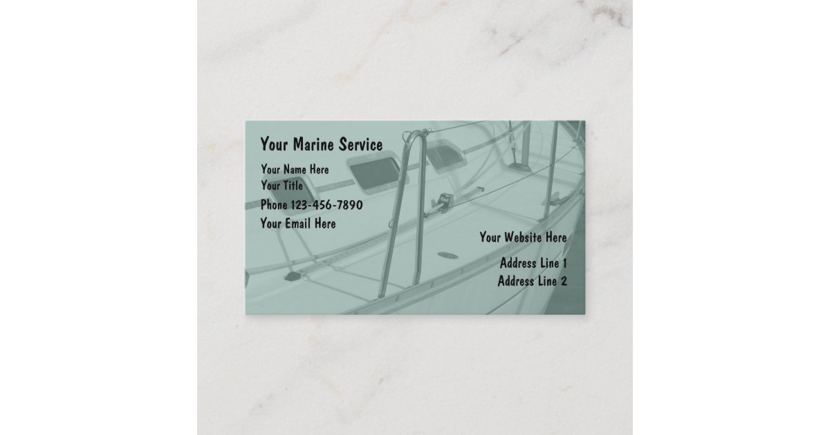 Marine Boating Business Cards | Zazzle