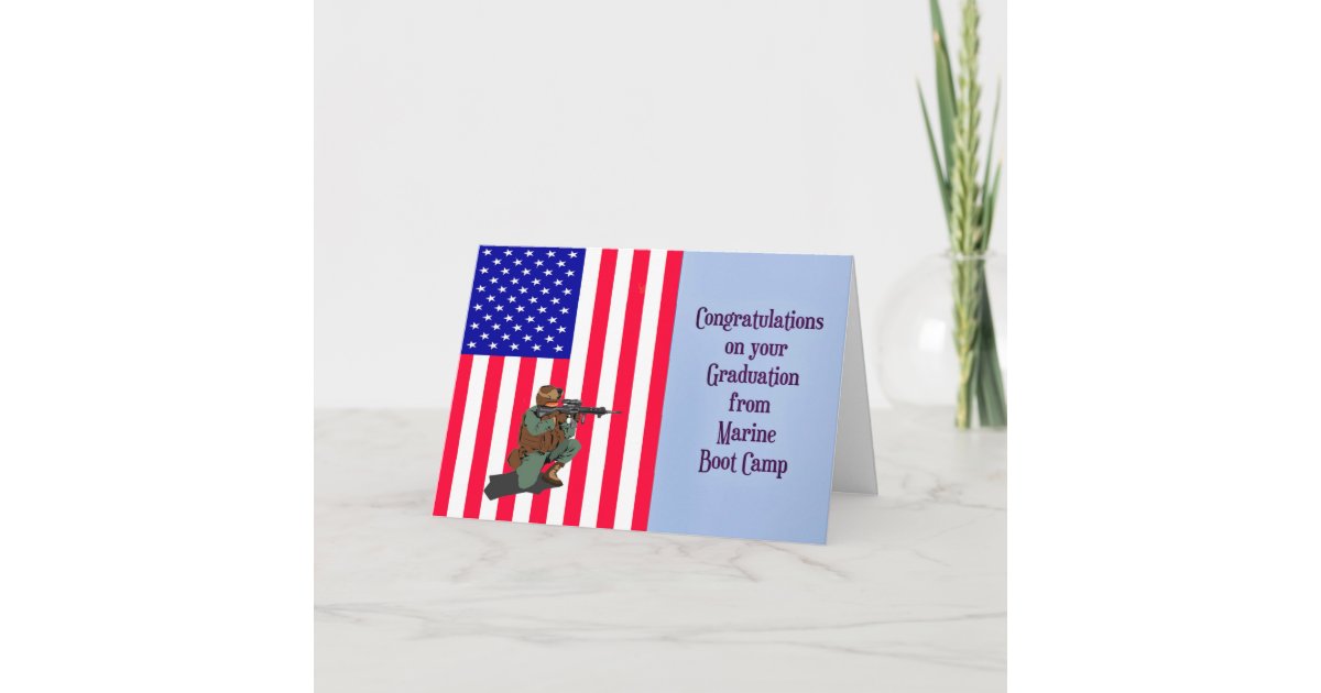 Marine Boot Camp Congratulations for Graduation Ca Card | Zazzle
