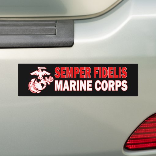 Marine Corps Semper Fidelis Bumper Sticker | Zazzle