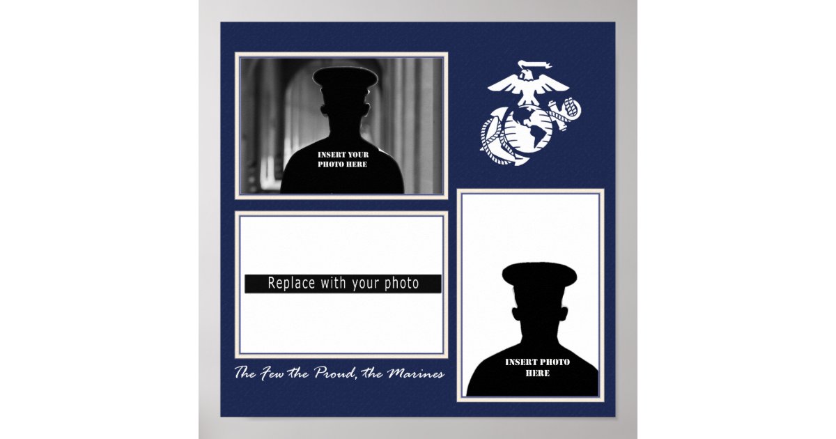 Marine EGA Photo Collage Poster | Zazzle