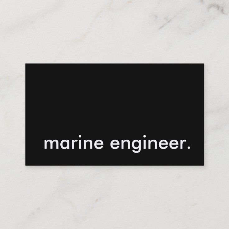 marine engineer. business card | Zazzle