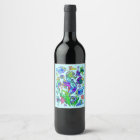 Fish Black & White Minimalist Black Grouper Wine Label | Zazzle.com