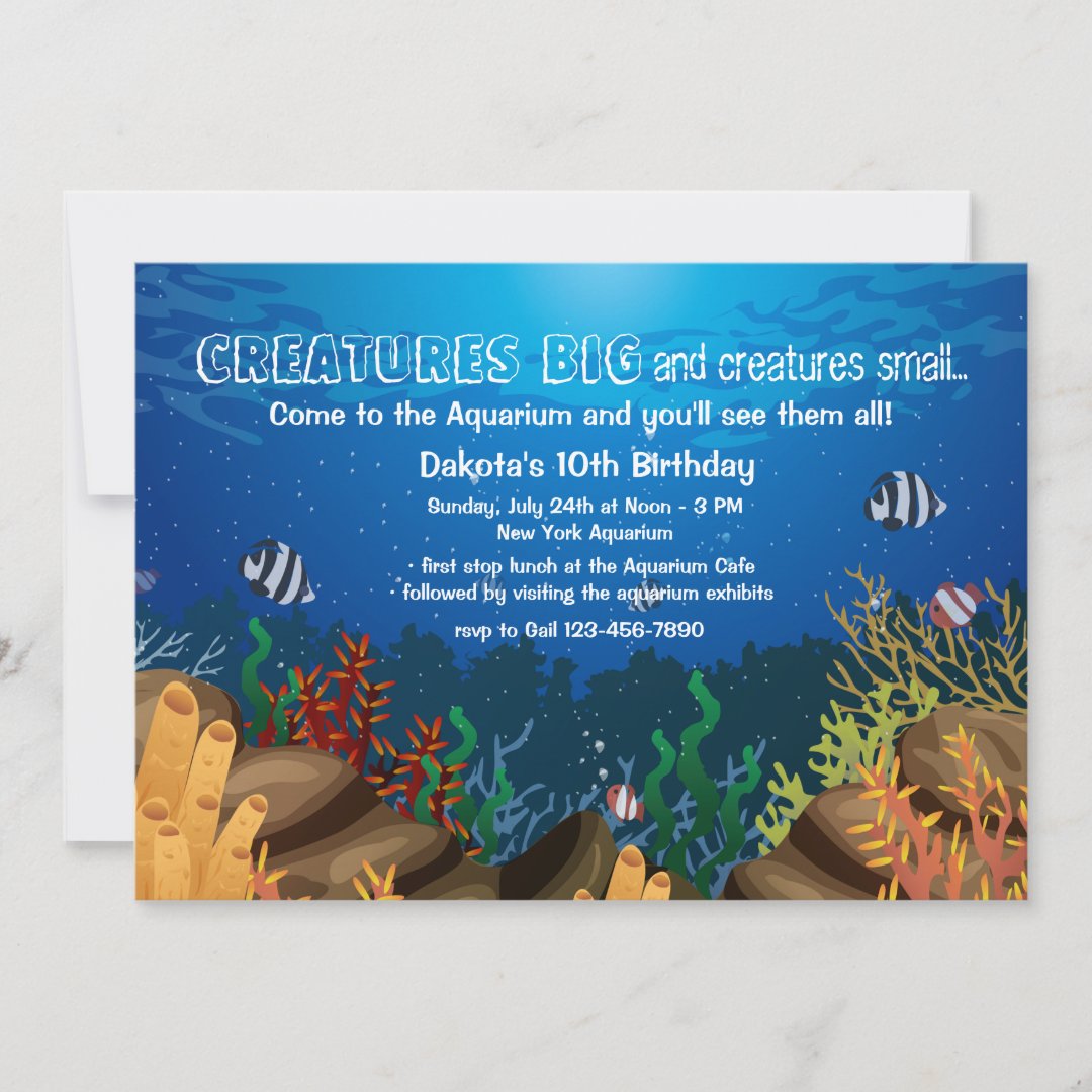 Marine Life Invitation | Zazzle