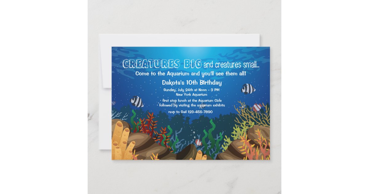 Marine Life Invitation | Zazzle